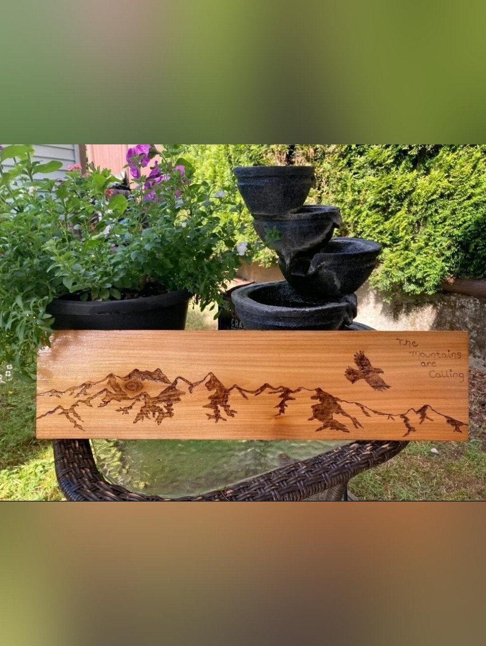 Art | 689 Hand Drawn And Wood Burned Cedar Wall Decor Art Work | Poshmark